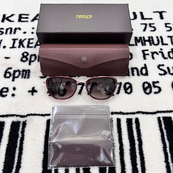 Matsuda | Accessories | Matsuda 395 Oval Cat Eye Side Shield Sunglasses ...